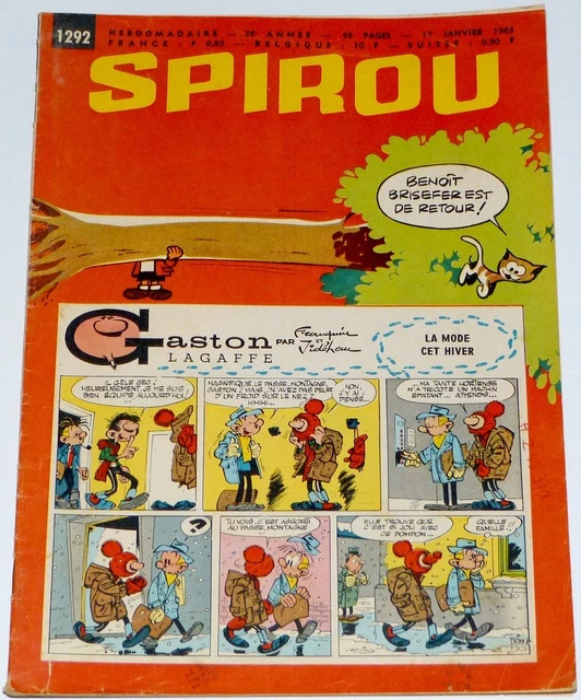 LE JOURNAL SPIROU n° 1292 de 1963 magazine sans mini récit revue Benoit Brisefer EUR 3,50 ...