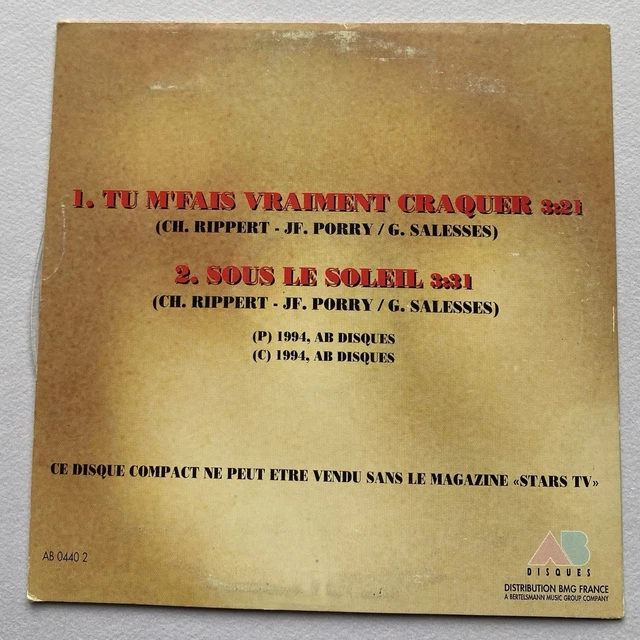 CHRISTOPHE RIPPERT – Tu M'fais Vraiment Craquer - cd single EUR 5,00 ...