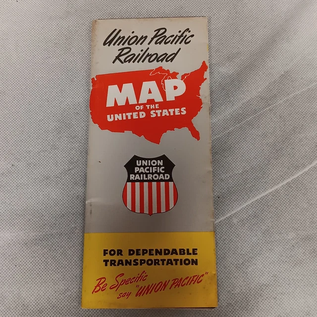 1956 UNION PACIFIC Map Of The United States 32" x 19" £17.69 - PicClick UK