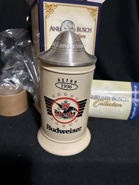 2003 BUDWEISER RETRO Logo Series 1936 logo Budweiser tasse bière pierre ...