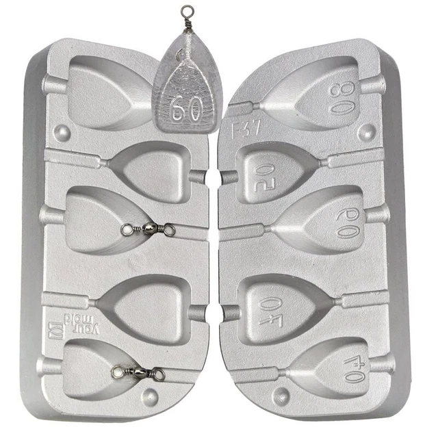 Plombs 80-110g Moule à Plombs Double Pyramide Portugais 80-110g - Modèle MOU155 Avec Attaches A1 ...