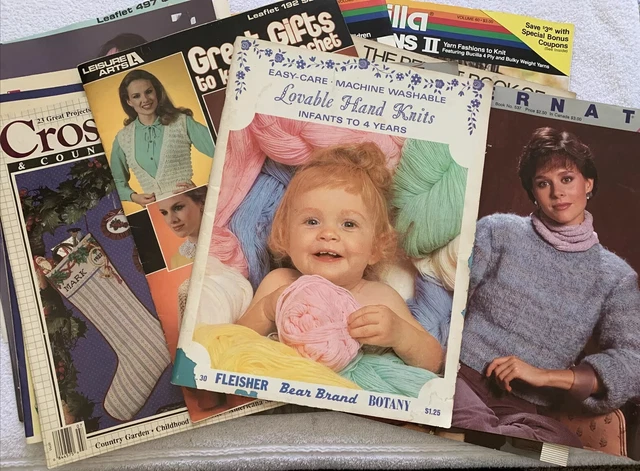 VINTAGE KNITTING & CROCHETING, ETC. Magazines/Booklets/Patterns 1970’s ...