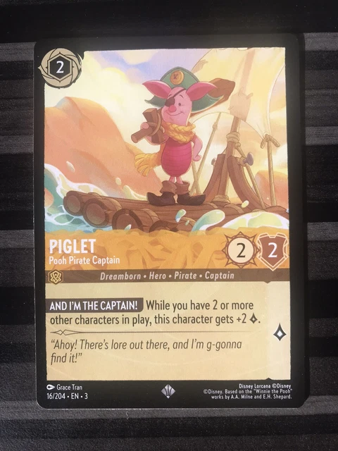 DISNEY LORCANA | Piglet Pooh Pirate Captain | Into the Inklands | SR ...