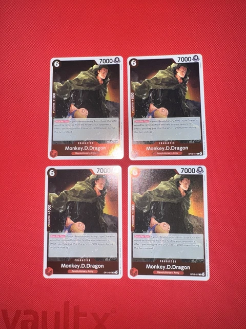 ONE PIECE TCG Carrying on his will English OP13-017 Monkey.D.Dragon X4 ...