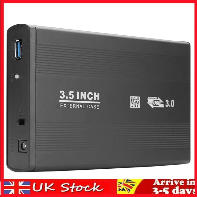 3.5 INCH SATA HDD SSD Enclosure Box Hard Drive Disk External Case (USB3 ...