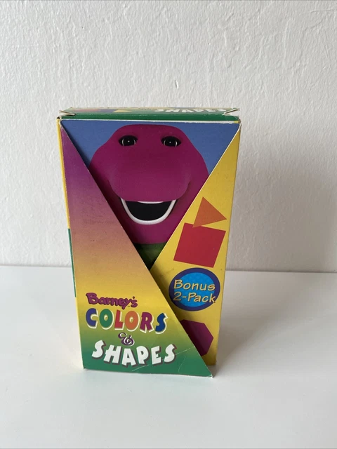 BARNEY - BARNEYS Colors & Shapes VHS 1997 2 Tape Set Great Condition ...