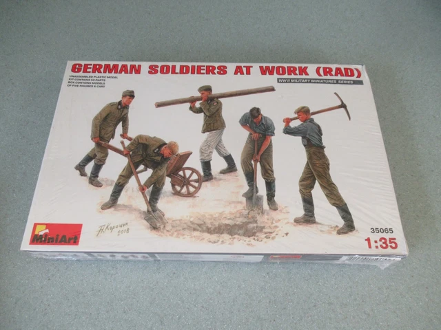 NOS GERMAN SOLDIERS at Work (RAD) WWII Military Miniatures model kit ...
