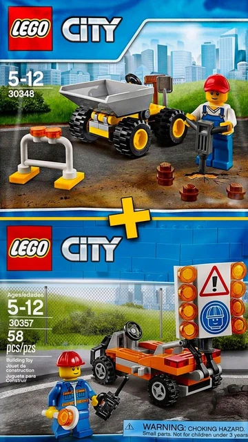 LEGO CITY #30357, #30348 - Road Worker + Mini Dumper - 100% NEW ...