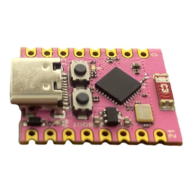 Esp32 C3 Dev Board 33 6v Power Supply Esp32 Supermini Low Power Pink