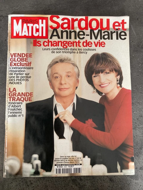 PARIS MATCH N°2696 25/01/01 Sardou Anne Marie Inès Sastre Parlier ...