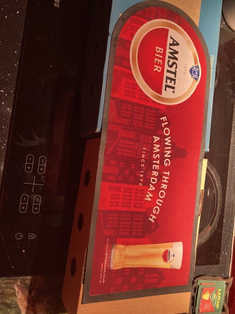AMSTEL BIER BAR Runner Drip Mat Flowing Through Amsterdam Since 1870 £ ...
