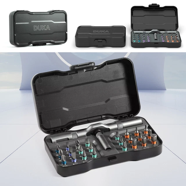 DUKA 24 IN 1 Multi-Purpose Ratchet Screwdriver Bits Set DIY Toolbox ...