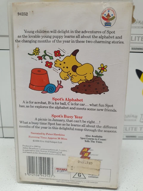 SPOT'S ALPHABET / Spot's Busy Year. VHS Video Tape ABC Kids 1990 Eric ...