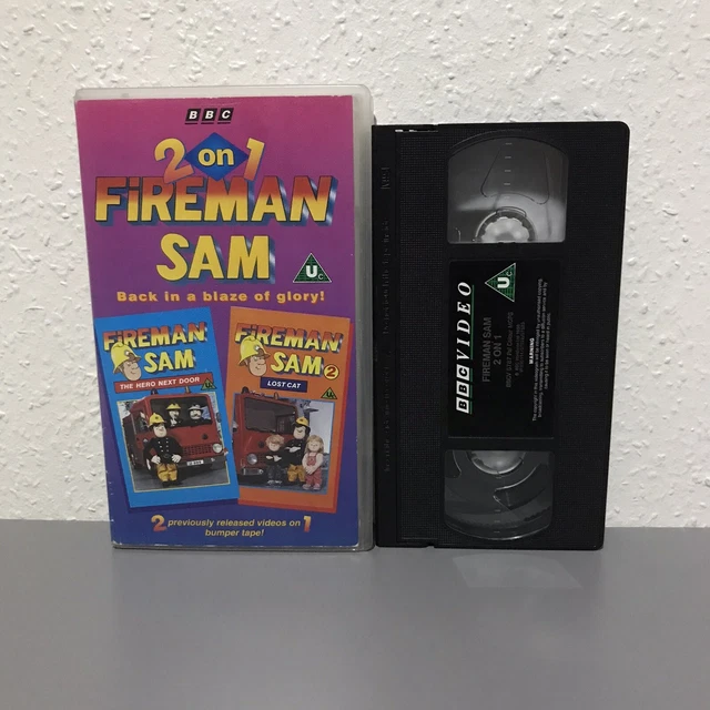 FIREMAN SAM 2 On 1 - Bbc Vhs Video - Back In A Blaze Of Glory ...