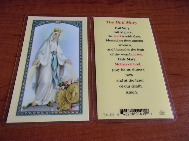 THE HAIL MARY Prayer Laminated Prayer Holy Card - New - Free Shipping £ ...