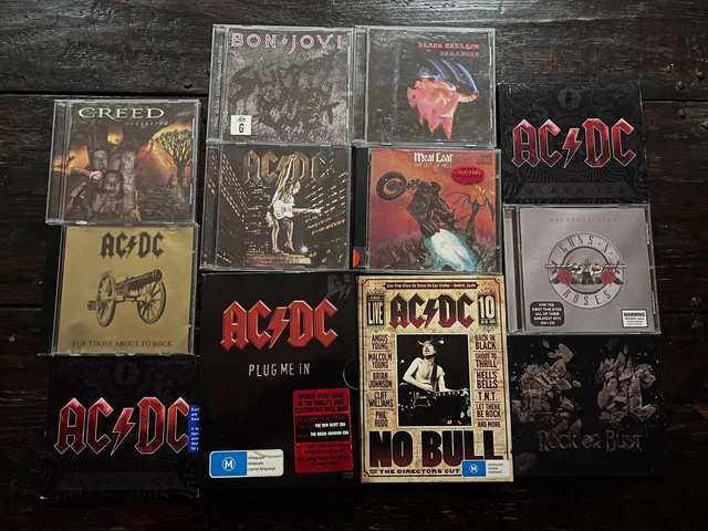 13 ROCK CD Bulk Lot AC/DC, Creed,Guns N' Roses,Meat Loaf, Bon Jovi ...