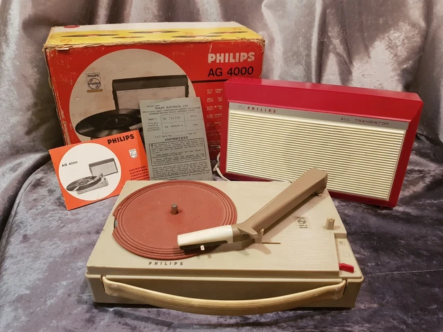 RARE VINTAGE / RETRO - 1960's Philips AG4000 Mini Portable Record ...