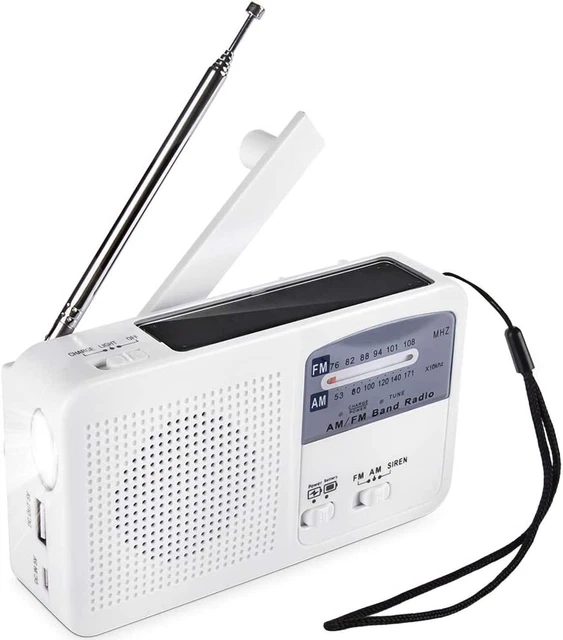 RADIO DE EMERGENCIA Solar Dynamo Power Bank Recargable Manivela ...
