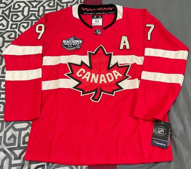 TEAM CANADA 4 Nations Face-Off Hockey Connor McDavid #97 Jersey XL Red ...