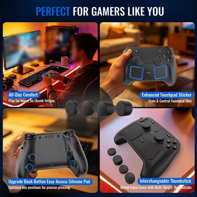 SILIKON AUFKLEBER SET für Steam Controller 2 Touchpad und Back Button ...