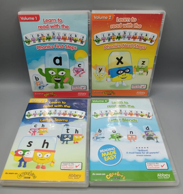 LEARN TO READ with the Alphablocks volume 1-4 Dvd cbeebies bbc £7.99 ...
