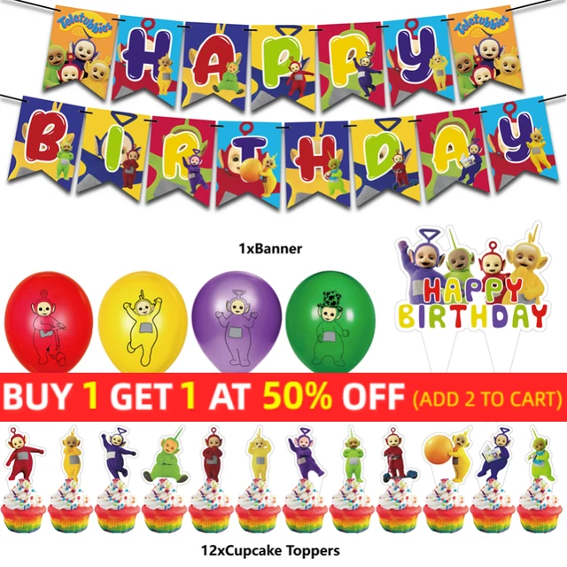 KIDS TELETUBBIES PARTY Supplies Cartoon Birthday Decorations Balloons ...