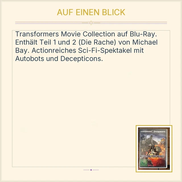 TRANSFORMERS MOVIE COLLECTION Blu-Ray Michael Bay Fantascienza EUR 7,21 ...