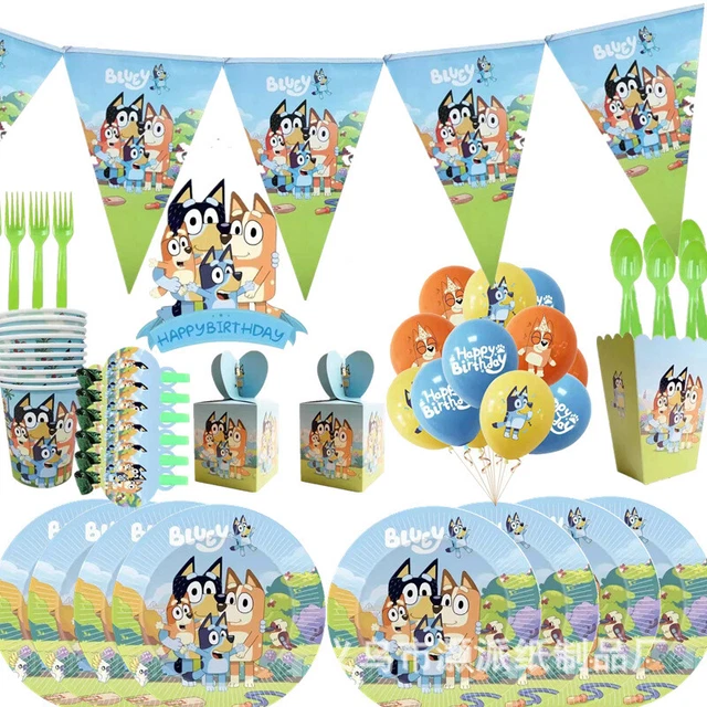 BLUEY PARTY SUPPLIES Birthday Party Decorations Balloons Loot Bags ...