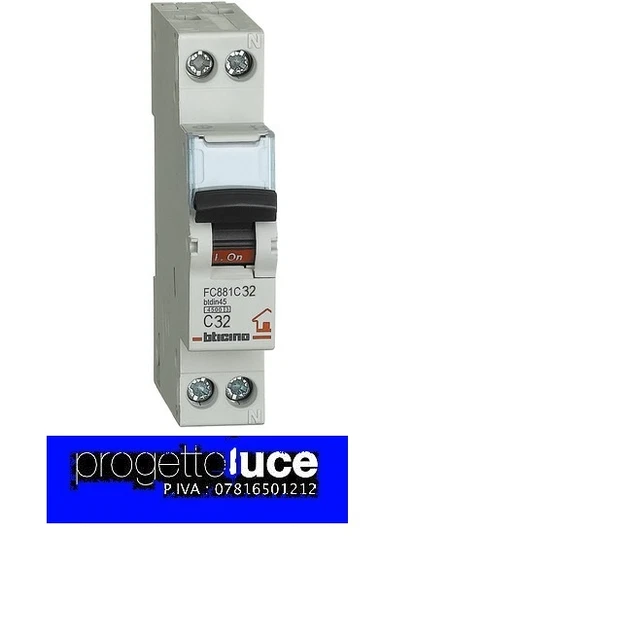 INTERRUTTORE MAGNETOTERMICO C32 230V 4,5Ka Curva C 1 Modulo Bticino Fc881C32 32A EUR 8,50 ...