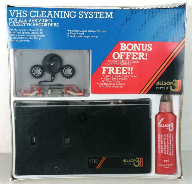 VHS CLEANING SYSTEM - Cassetta + Vhs Cleaning Kit - New Saled ...