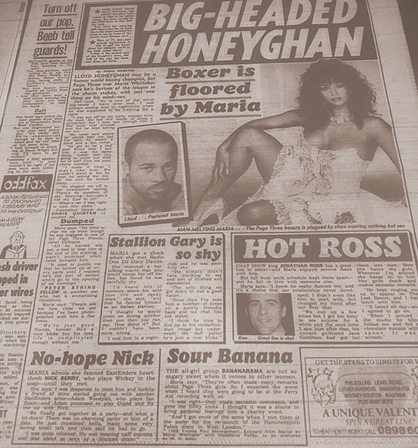 EXTREMELY RARE MARIA Whittaker 1988 newspaper PAGE 3 girls. VOTE. Great ...