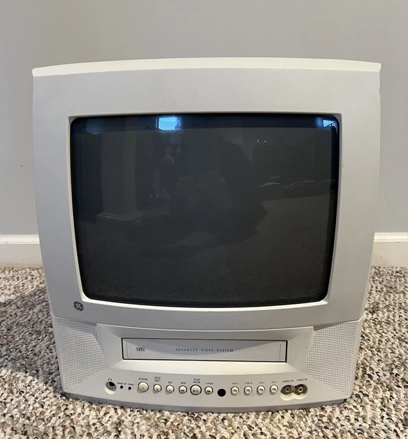 GE GENERAL ELECTRIC 13” 13TVR72 TV VCR VHS CRT Combo Retro Gaming ...