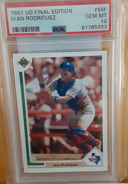 COMME NEUF IVAN « Pudge » Rodriguez 1991 Upper Deck Édition Finale #55F Psa Texas Rangers EUR 31 ...