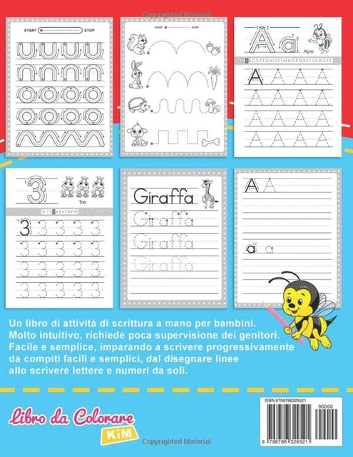 ABC PRIMI PASSI Lettere E Numeri: Libro Di Attività per Bambini Età 3 ...