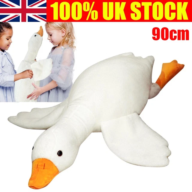 WHITE GOOSE PLUSH Toy Duck Doll Soft Stuffed Animal Goose Sleeping ...