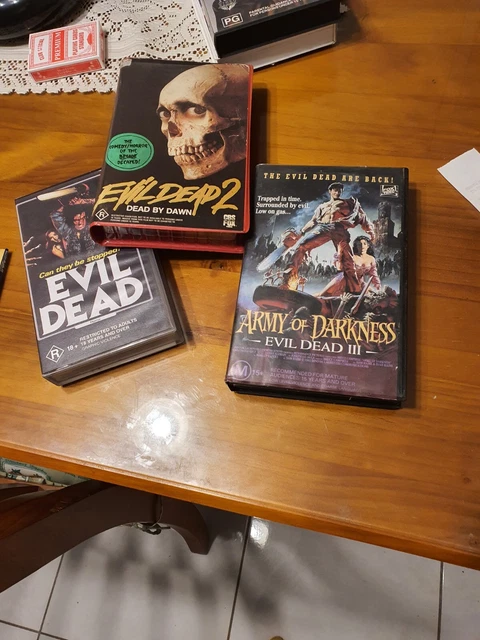 EVIL DEAD TRILOGY (1, 2 & Army Of Darkness) VHS Horror [German Versions ...