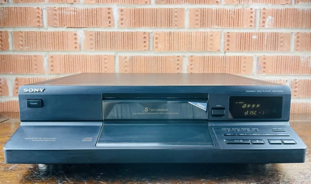 SONY 5 DISC Compact CD Player Changer Carousel Stereo Hi-Fi Separate ...