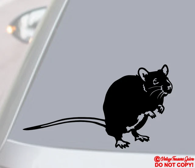 RAT VINYL DECAL Sticker Car Window Wall Bumper MOUSE SEWER ANIMAL PET ...