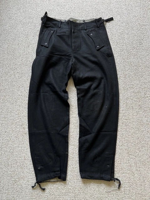 WW2 BLACK WOOL Panzer Trousers Repro German Army Reenactment £45.00 ...