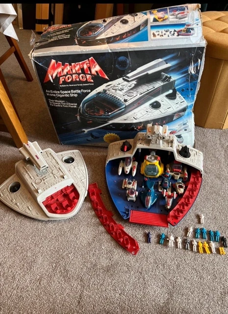 MANTA FORCE COMMAND Ship - 1988 Bluebird Spaceship Toy Boxed 1p No ...