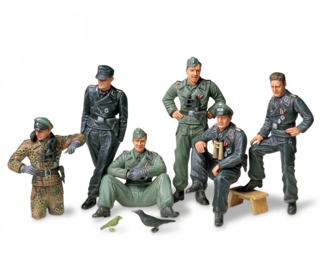 FIGUREN SET DEUTSCH Panzer Besatzung Rast 6 TAMIYA Plastik Model ...