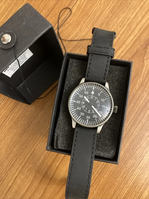 FLIEGER VINTAGE Pilot Watch - WW2 Repro Leather Military German Vintage ...