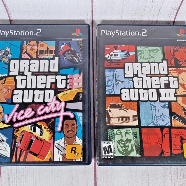 GRAND THEFT AUTO Vice City & III 3 GTA PlayStation 2 PS2 Lot de 2 EUR 9 ...
