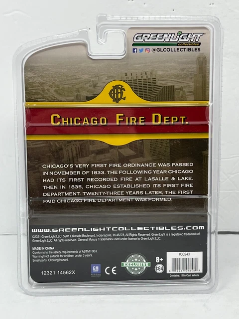 GREENLIGHT CHICAGO FIRE Dept. 1990 Chevrolet Caprice 1:64 Diecast $23. ...