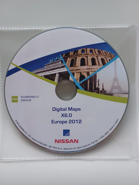 NISSAN SAT NAV Update 2013 Navigationskarte DVD Disc X-Trail Murano ...