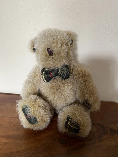VINTAGE TEDDY BEAR Plush Soft Toy Moving Arms Legs Bow Tie Europleasure ...