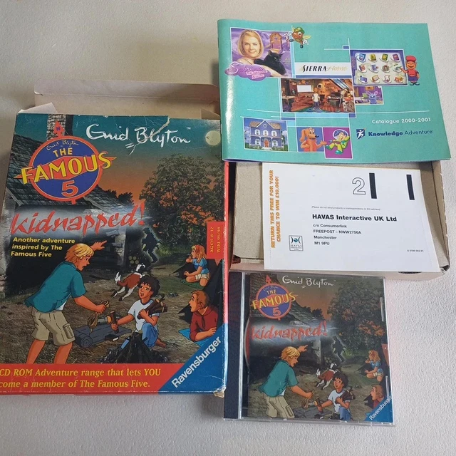 ENID BLYTON, THE Famous 5, Kidnapped PC Big Box Game, Five, Windows 95/ ...