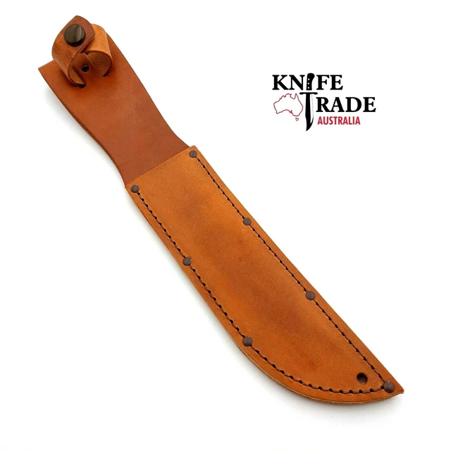 LEATHER KNIFE SHEATH Welted Stitch & Rivet Suits Old Hickory 7" Butcher ...