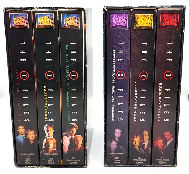 THE X FILES ~ VHS LOT 0F (6) TAPES - 12 EPISODES from SEASONS 1 & 2 ...