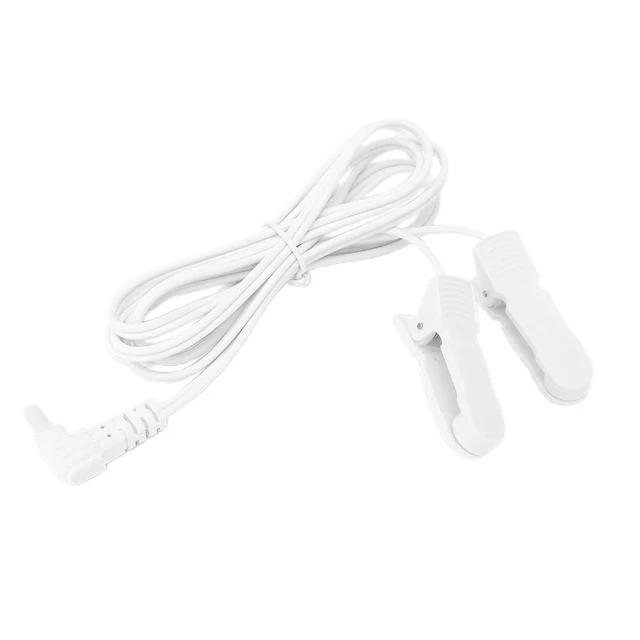 TENS WIRE EAR Clip 2.35mm TENS Electrode Connecting Cable Lead Ear Clip ...